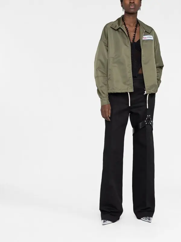 Palm Angels Embroidered-logo Zip-up Jacket