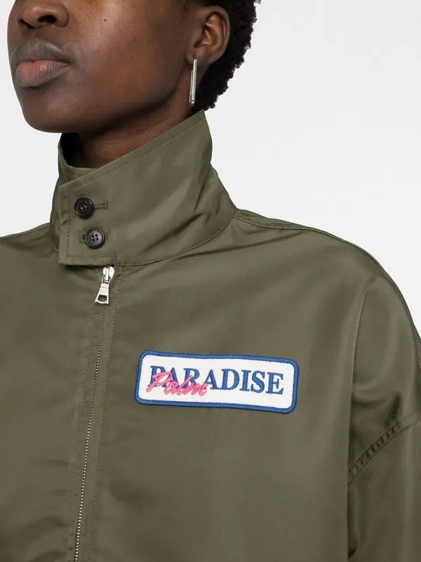 Palm Angels Embroidered-logo Zip-up Jacket