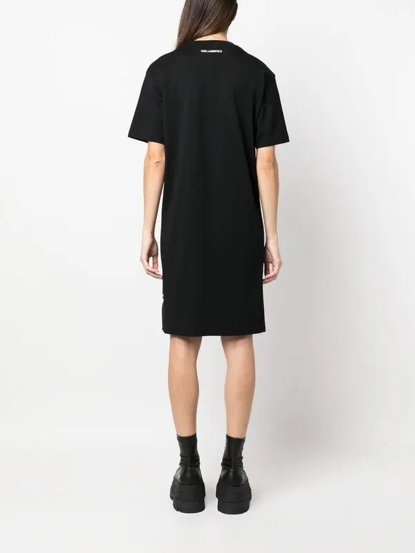 Karl Lagerfeld Signature Hem Organic-cotton Dress