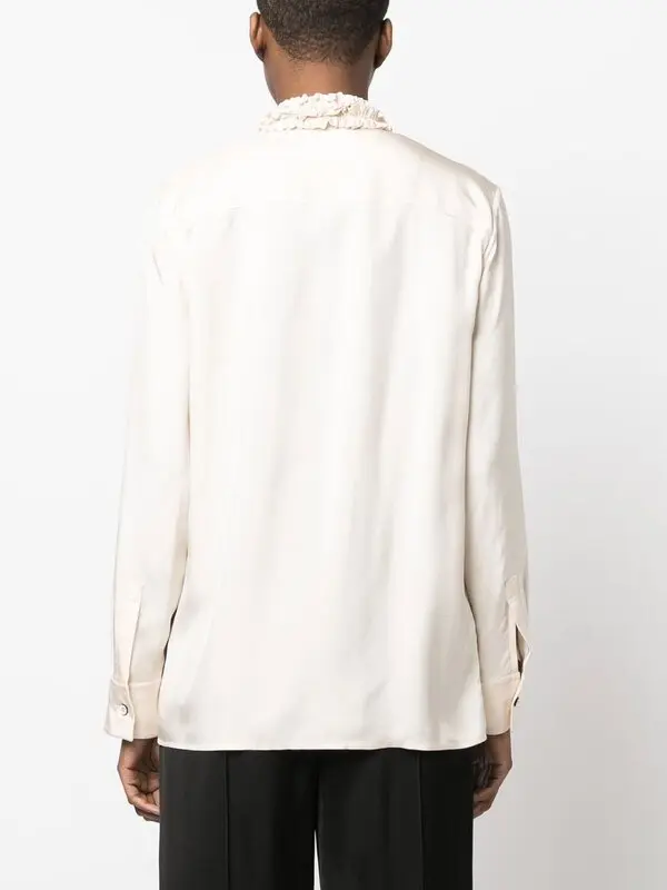 JIL SANDER Ruffle-trim Blouse - Neutrals