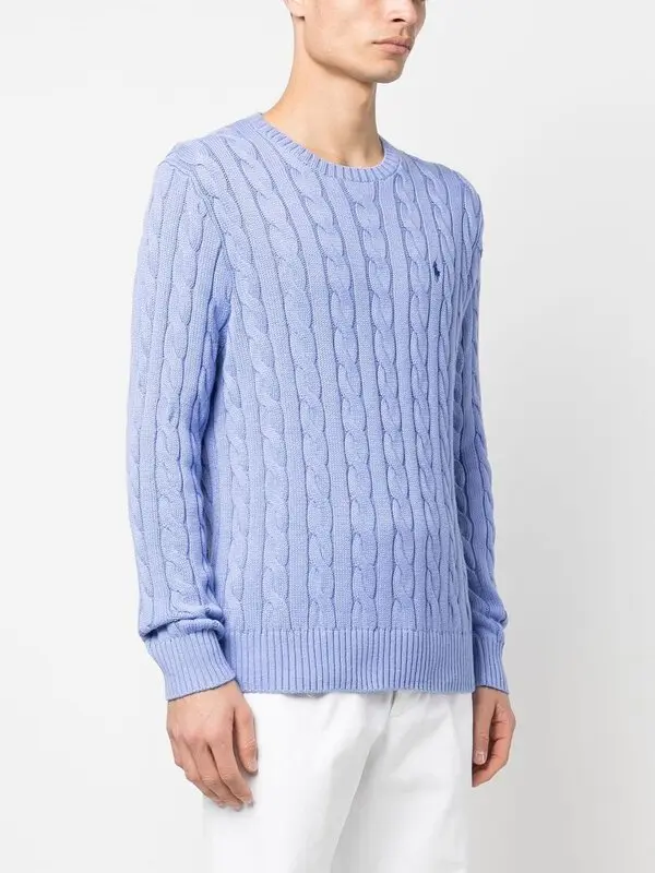 Polo Ralph Lauren Cable-knit Long-sleeved Jumper - Blue