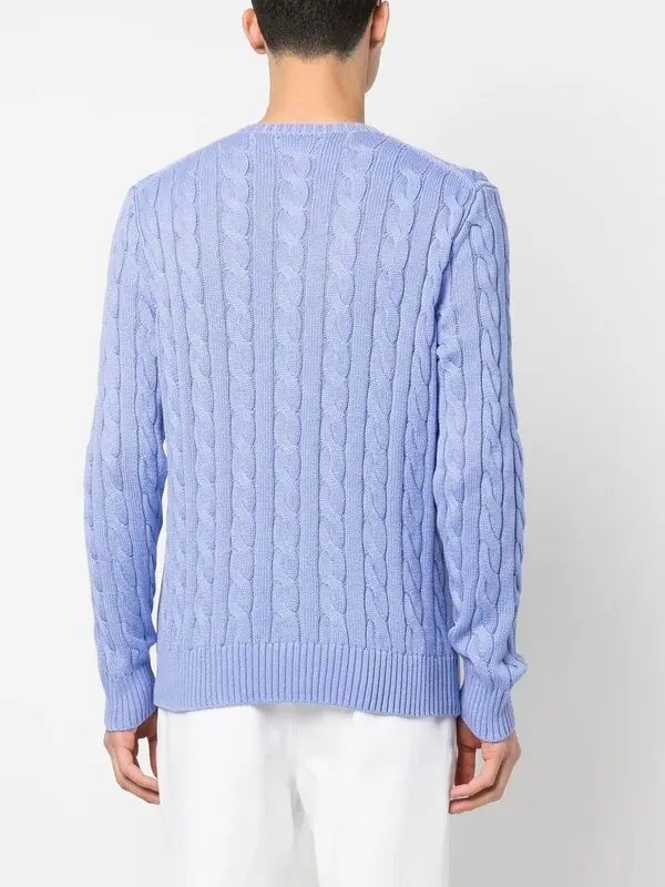 Polo Ralph Lauren Cable-knit Long-sleeved Jumper - Blue
