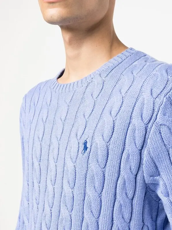Polo Ralph Lauren Cable-knit Long-sleeved Jumper - Blue