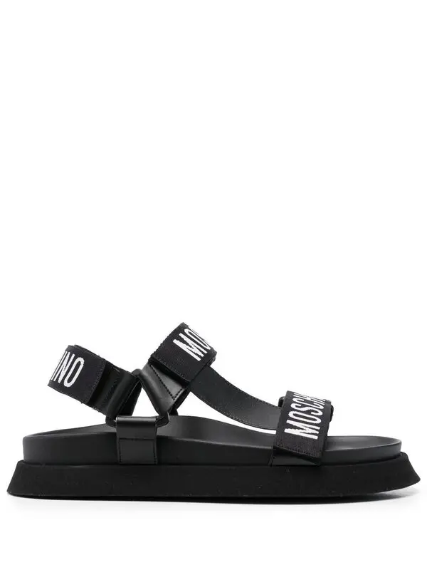 Moschino Jacquard-logo Strap Sandals