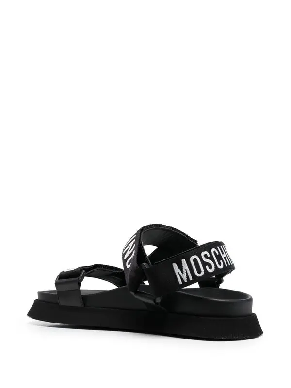 Moschino Jacquard-logo Strap Sandals