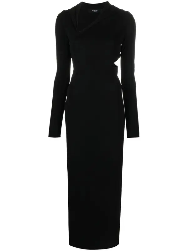 Versace Cut-out Hooded Maxi Dress