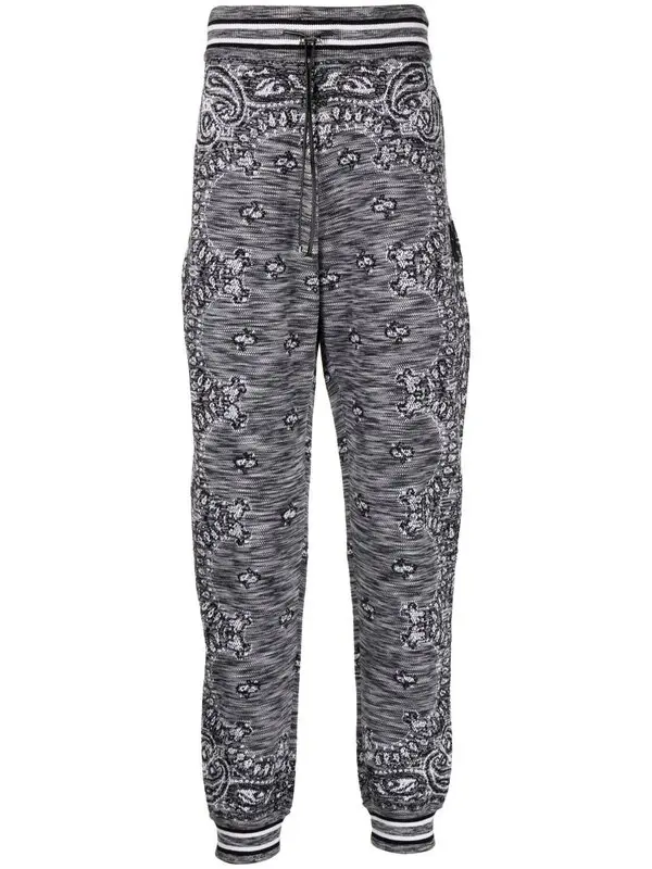 Amiri Bandana Knit Cotton Track Pants