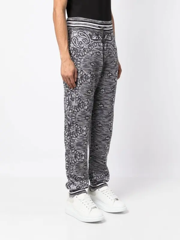 Amiri Bandana Knit Cotton Track Pants