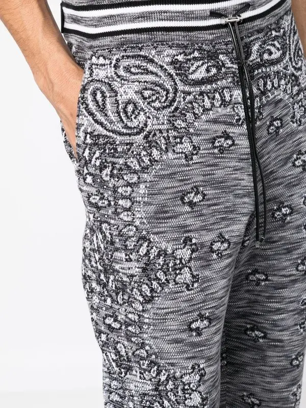 Amiri Bandana Knit Cotton Track Pants