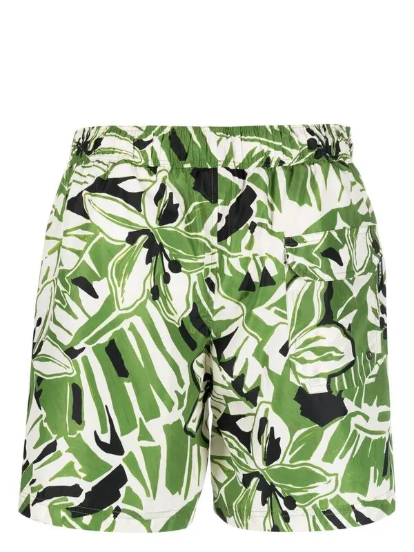 Palm Angels Floral-print Drawstring Swim Shorts