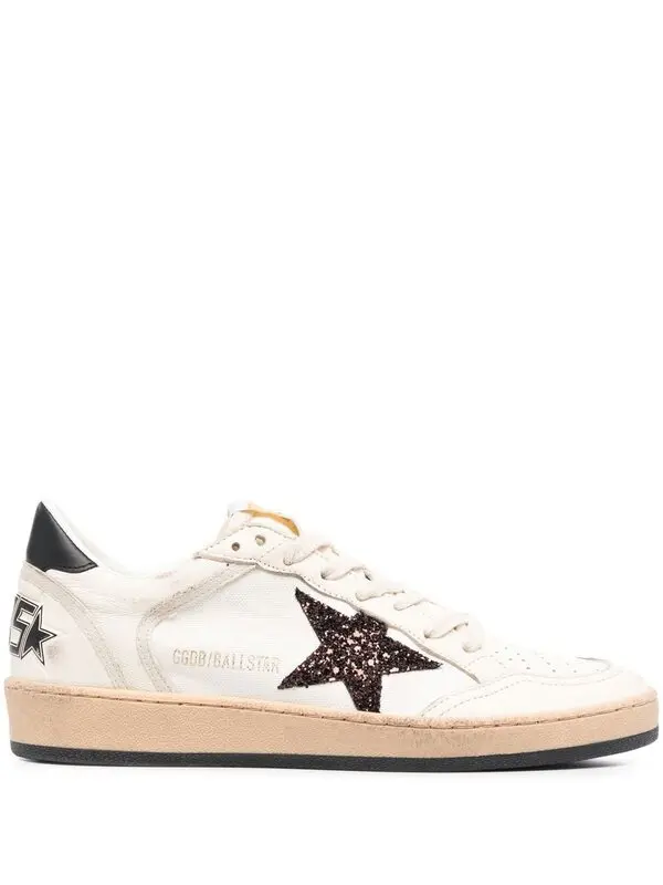 GOLDEN GOOSE Star-patch Lace-up Sneakers - Neutrals