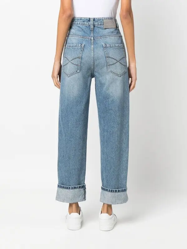 Brunello Cucinelli High-rise Straight-leg Jeans