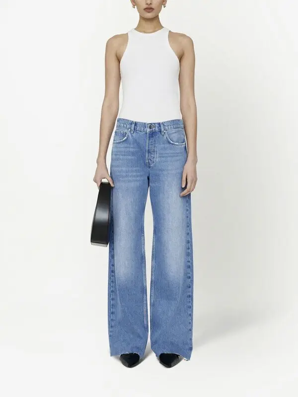 ANINE BING Hugh Wide-leg Jeans - Blue