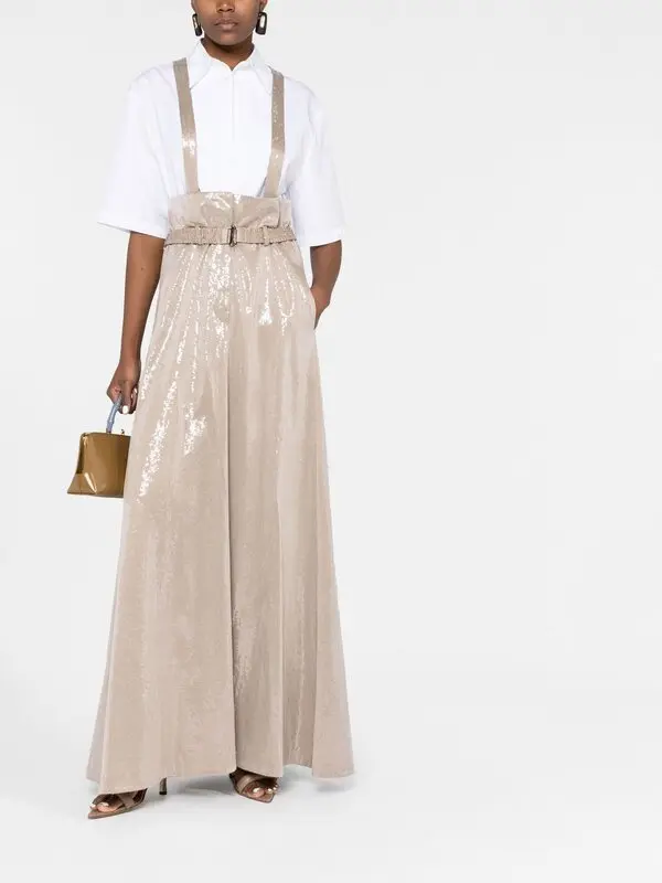 Brunello Cucinelli High-waisted Wide-leg Trousers