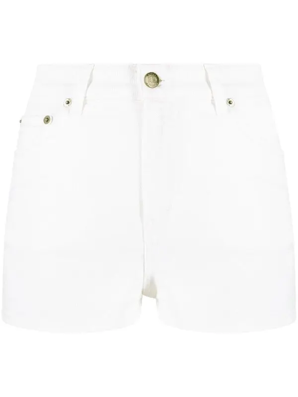 TWINSET Embroidered Denim Shorts - White