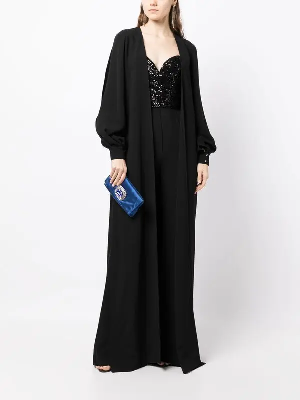 Elie Saab Cape-detail Sequined Jumpsuit