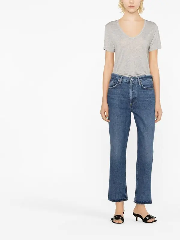 AGOLDE Cropped Straight Leg Jeans