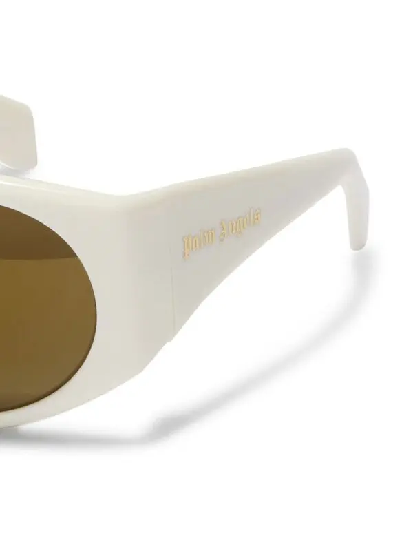 Palm Angels Ennis Round Sunglasses - White