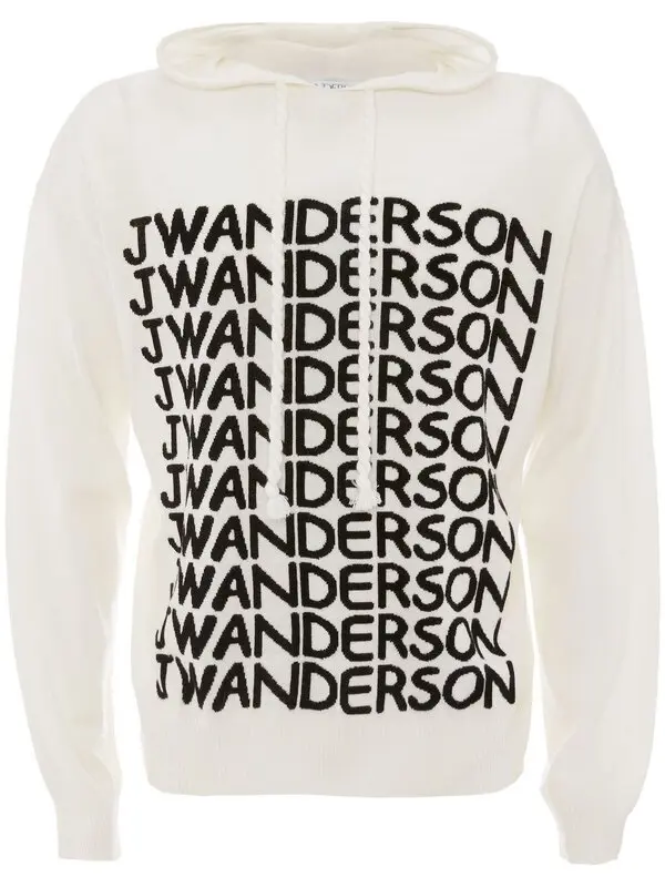 JW Anderson Logo-print Hoodie - White