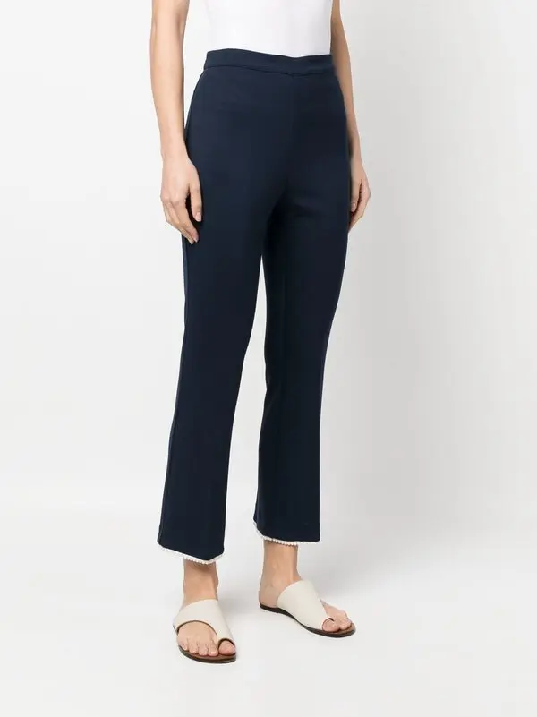TWINSET Pearl-embellished Cropped Trousers