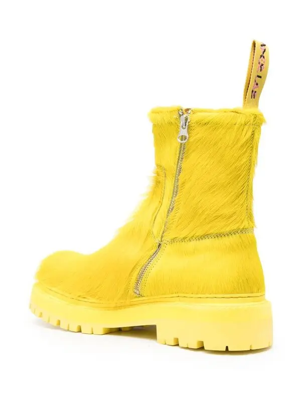 Camper Eki Calf-hair Ankle Boots - Yellow