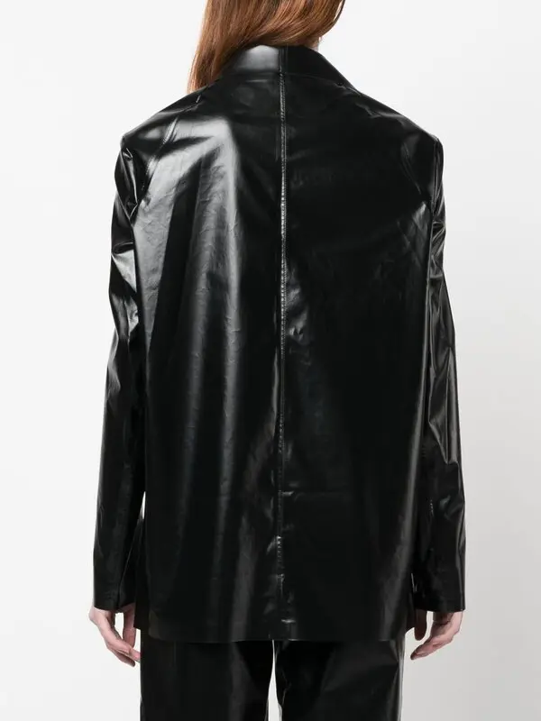 KASSL EDITIONS High-shine Single-breasted Blazer