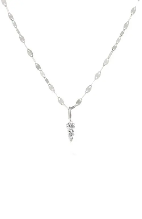 Lana Jewelry 14k Gold Diamond Spike Pendant Necklace - White Gold