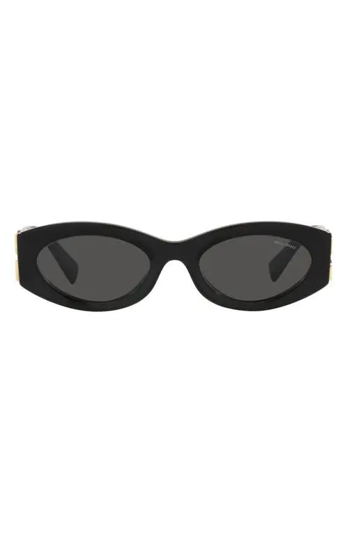 Miu Miu 54mm Rectangular Sunglasses - Black