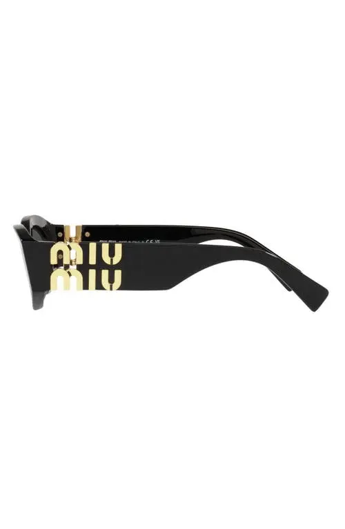 Miu Miu 54mm Rectangular Sunglasses - Black