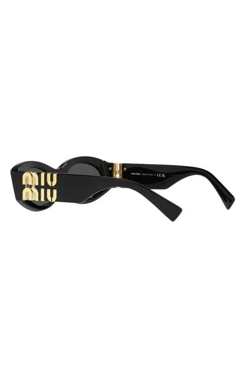 Miu Miu 54mm Rectangular Sunglasses - Black