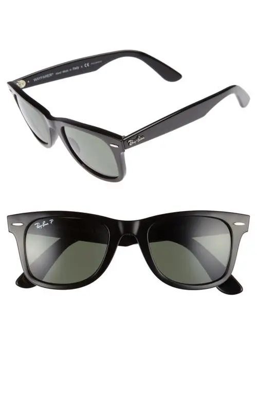Ray-ban 50mm Wayfarer Ease Polarized Sunglasses - Black
