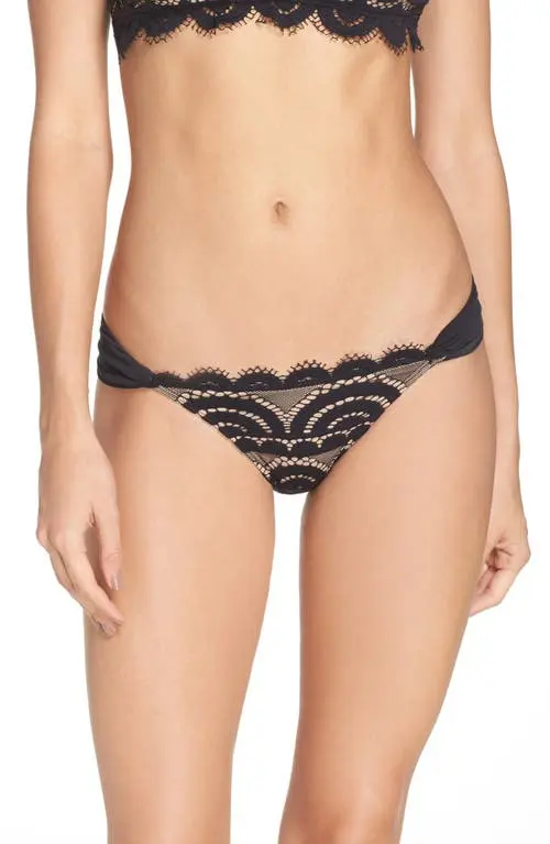 Pilyq Lace Bikini Bottoms - Midnight
