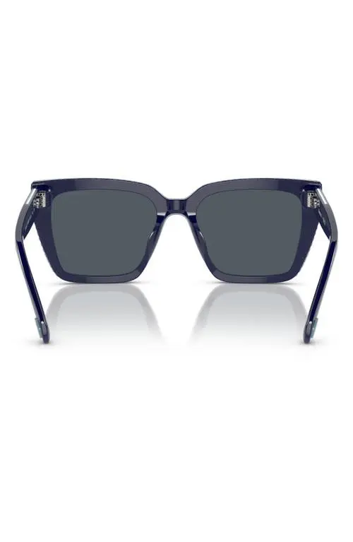 SWAROVSKI 54mm Square Sunglasses - Blue