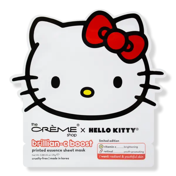 THE CREME SHOP Hello Kitty Brillian-c Boost Printed Essence Sheet Mask - One-color