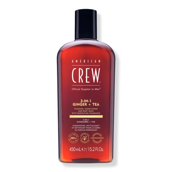 AMERICAN CREW 3-in-1 Ginger + Tea Shampoo, Conditioner And Body Wash - One-color