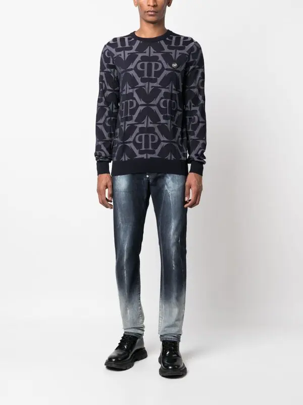 Philipp Plein Straight-leg Distressed Jeans