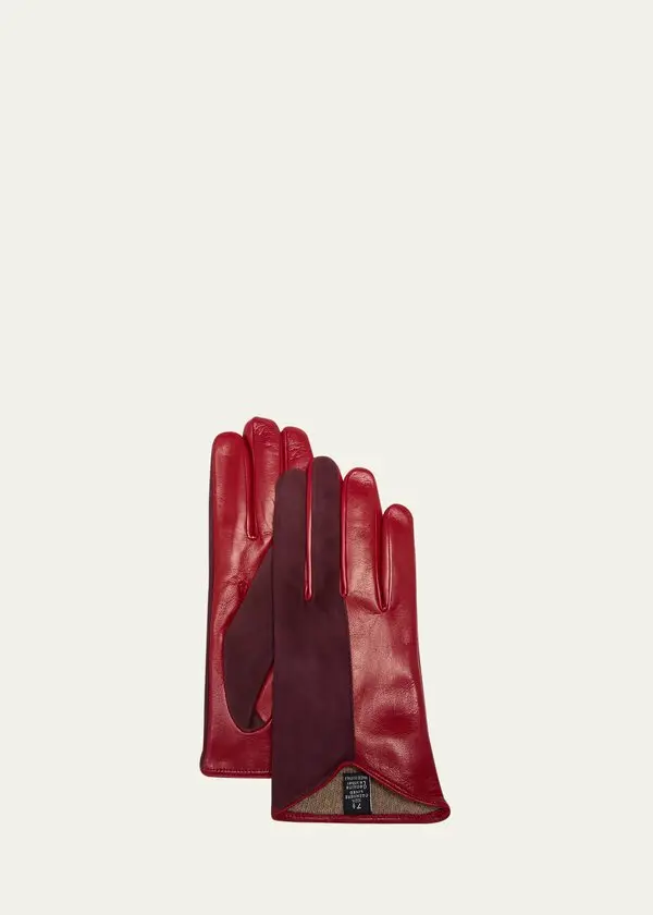 GUANTI GIGLIO FIORENTINO Nappa Suede Combo Gloves