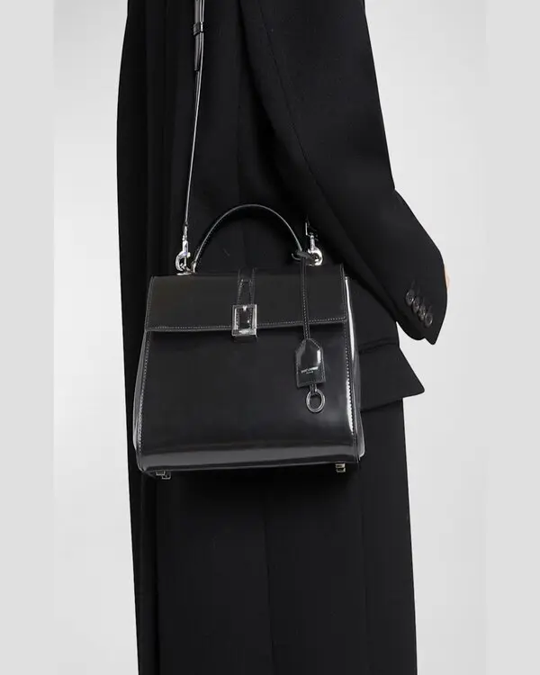 Saint Laurent Le Fermoir Top Handle Bag - Nero | Editorialist