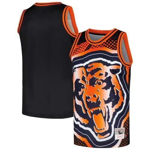 Mitchell & Ness Black Chicago Bears Big Face 7.0 Fashion Tank Top