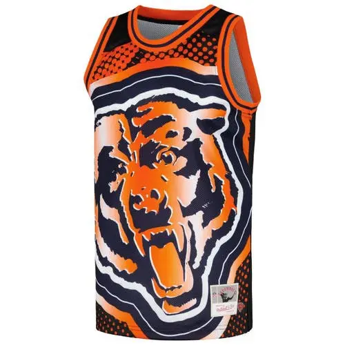 Mitchell & Ness Black Chicago Bears Big Face 7.0 Fashion Tank Top