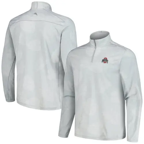 Tommy Bahama Ohio State Buckeyes Delray Frond Islandzone Half-zip Jacket