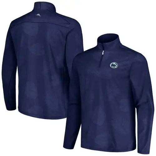 Tommy Bahama Penn State Nittany Lions Delray Frond Islandzone Half-zip Jacket - Navy