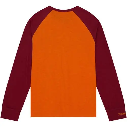 Mitchell & Ness Virginia Tech Hokies Legendary Slub Raglan Long Sleeve T-shirt - Orange