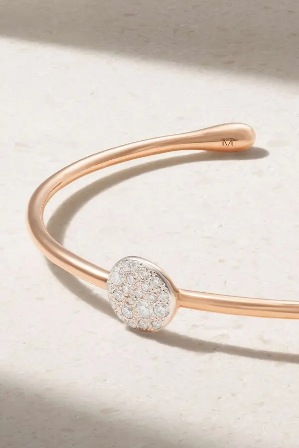 Pomellato Sabbia Rhodium-plated Diamond Cuff