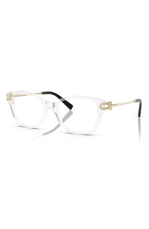 Tiffany & Co. 53mm Rectangular Eyeglasses - Crystal/demo Lens