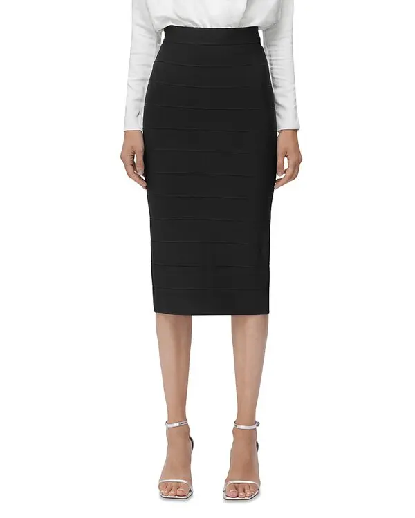 Herve Leger Icon Bandage Pencil Skirt - Black