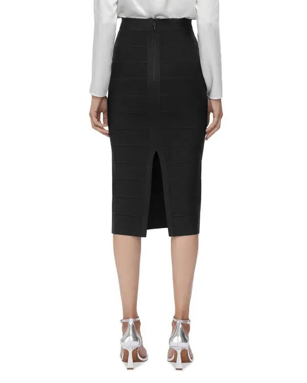 Herve Leger Icon Bandage Pencil Skirt - Black