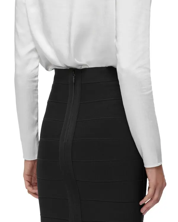 Herve Leger Icon Bandage Pencil Skirt - Black