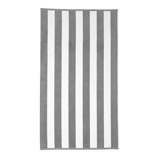 KASSATEX Cabana Stripe Beach Towel - Grey