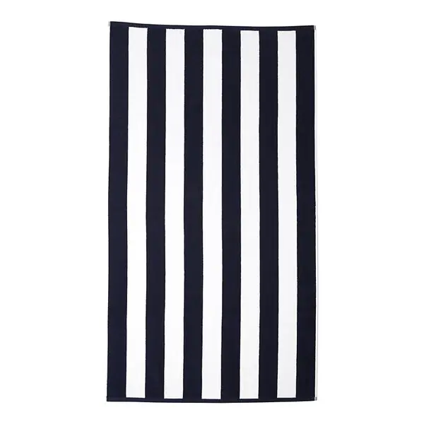 KASSATEX Cabana Stripe Beach Towel - Navy Blue